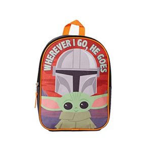 ralme star wars mandalorian mini baby yoda backpack for kids & toddlers, 11 inch, boy or girl small backpack