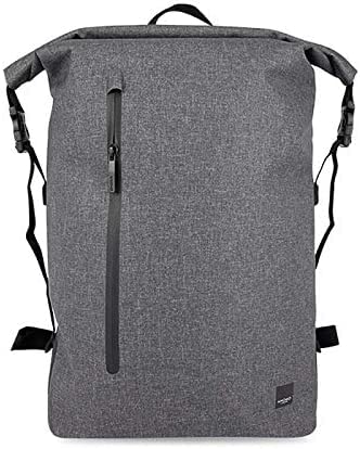 Knomo Cromwell 15 inch Waterproof Laptop Rolltop Backpack Men, Water Resistant Travel Rucksack, Casual Daypack for Outdoors Grey