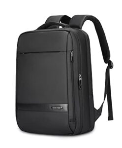 carry on backpack flight approved, business backpack with usb charging plug fit 15.6 inch laptop work computer tech backpack for traveling on airplane