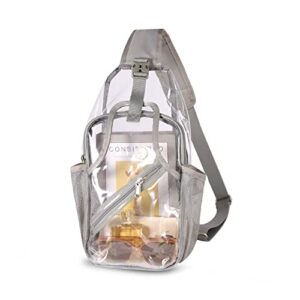 SPODEARS Clear Crossbody Sling Backpack Sling Bag for Women Men Chest Shoulder Bag Daypack for Travel Hiking