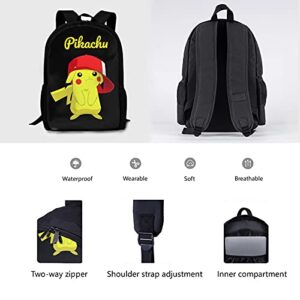 JIWEI Laptop Backpack 17 Inch Teens Backpack Travel Daypack Anime Bookbag for Men Women Hiking Travel