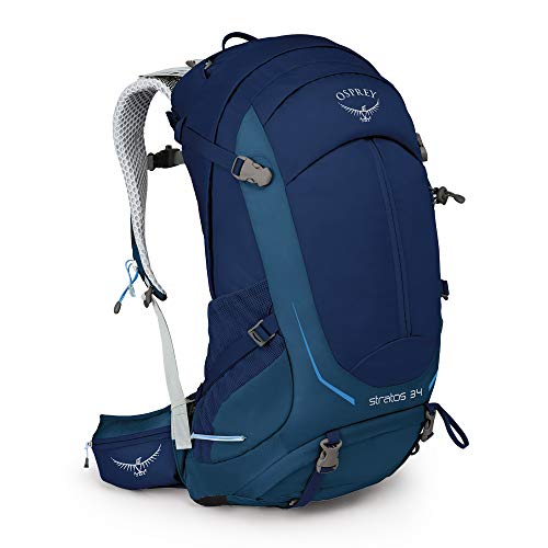 Osprey Stratos 34 Men's Hiking Backpack, Eclipse Blue, Medium/Large