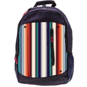 HOOEY Unisex Serape Print Rockstar Backpack Blue One Size