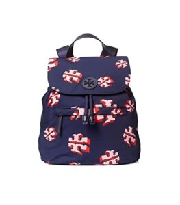 tory burch women’s nylon printed flap backpack