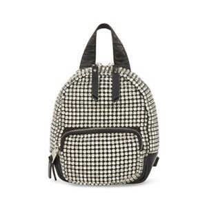 steve madden stiffa rhinestone mini backpack, black