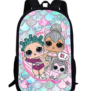 Cute Cartoon Backpack, 17 Inch Bookbag Lightweight Casual Daypack with Adjustable Shoulder Straps StyleA