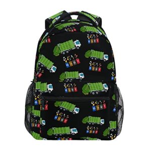 xdmxy garbage truck trash recycling kids backpack for boys girls,kids daypacks ​elementary toddler school bags preschool bookbag travel bag (041201),over 3 years old