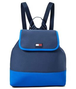 tommy hilfiger ricky ii flap backpack neoprene tommy navy one size