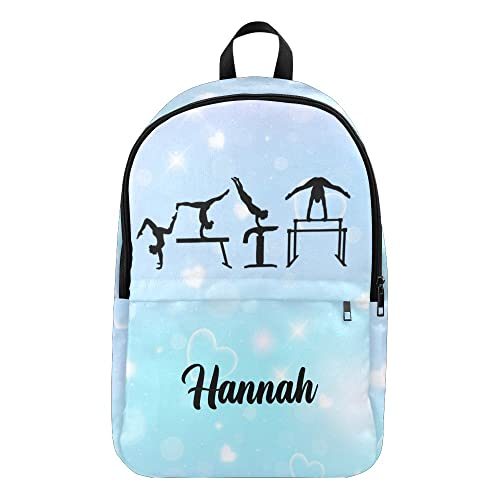 Grandkli Unicorn Fantasy Gymnastic Personalized Backpack for Teen Boys Girls ,Custom Travel Backpack Bookbag Casual Bag with Name Gift, 11.8 inches (L) x 5.51 inch (W) x 17.72 inches (H)