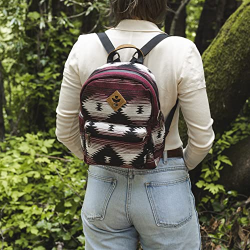 Revelry Shorty Smell Proof Small Backpack Lockable Water-Resistant with Carbon Filter System - 7.4 L (Maroon)