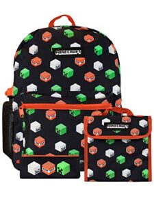 minecraft kids backpack 4 piece set