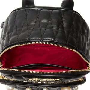 Betsey Johnson womens Betsey Johnson Mini Pearl Backpack, Black, One Size US