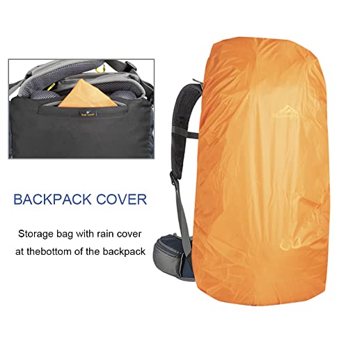 DADAYIYO 50L Hiking Backpack Lightweight Water Resistant,Mountain Climbing Camping Outdoor Sport Daypack Bag with Rain Cover(Orange)