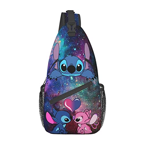 Sling Bag Cute Crossbody Bag Shoulder Bag Mini Backpack Purse Anime Chest Bags Travel Hiking Fanny Pack Women Men Daypack