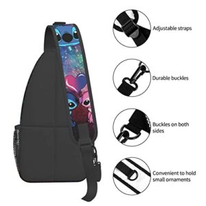 Sling Bag Cute Crossbody Bag Shoulder Bag Mini Backpack Purse Anime Chest Bags Travel Hiking Fanny Pack Women Men Daypack