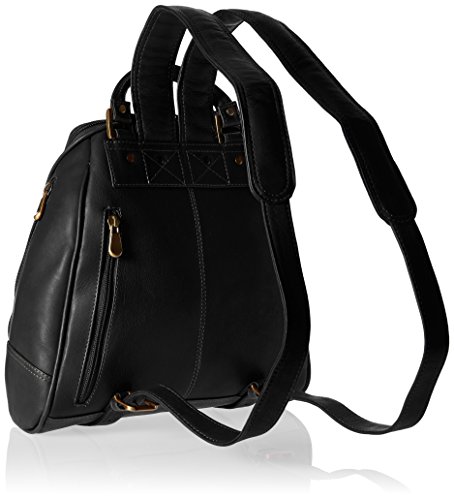 Royce Leather Women's Luxury Sling Backpack Handcrafted in Colombian Leather, Black, One Size