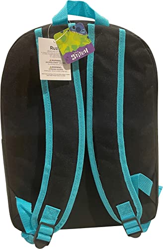 Ruz Stitch Unisex 15" Backpack (Black-Blue)