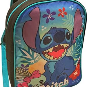 Ruz Stitch Unisex 15" Backpack (Black-Blue)