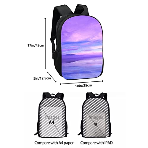 Fashion Backpack Set 17inch High Capacity Shoulders Bag Cool Design Casual Hiking Travel Daypack 2