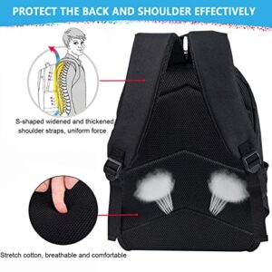 Fashion Backpack Set 17inch High Capacity Shoulders Bag Cool Design Casual Hiking Travel Daypack 2