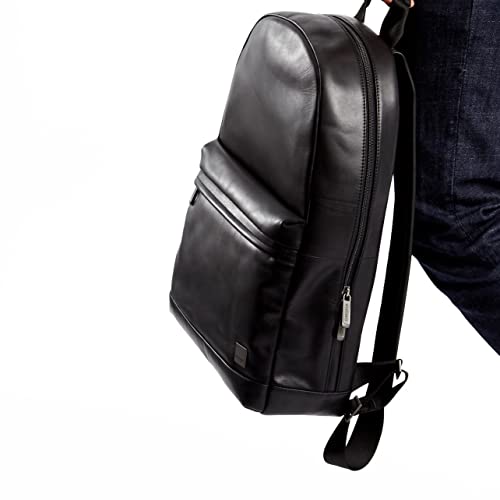 Knomo Albion Leather 15.6" Laptop & Tablet Bookbag Computer Business Backpack for School, Work & Travel