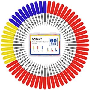 caregy 60pcs replacement cutting blades for cricut explore air 2/air 3/maker/maker 3, includ 10pcs fine point blade, 40pcs standard blaeds and 10pcs deep point blades compatible with cricut blades