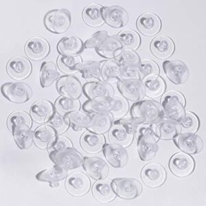 Earring Backings, Silicone Earring Backs with Pad, Rubber Earring Back Replacement, Soft Jewelry Findings (100)