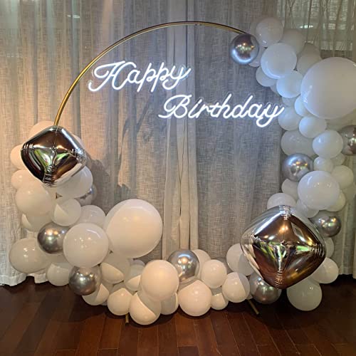 Round Golden Metal Balloon Arch Kit (6.7FT), Wedding Circle Backdrop Stand Frame for Birthday Party, Bridal Shower, Graduation, Photo Background Decoration.