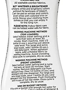 Rit Dye Laundry Treatment Whitener and Brightener, 8 fl oz