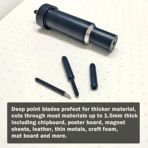 Explore Deep Cut Blade and Housing for Cricut Maker, Niantime Replacement Deep point Blade Compatible with Explore Air2/ Air3/ Maker/Maker 3 Cutting Machines (2 Deep Cut Blades and 1 Housing Included)