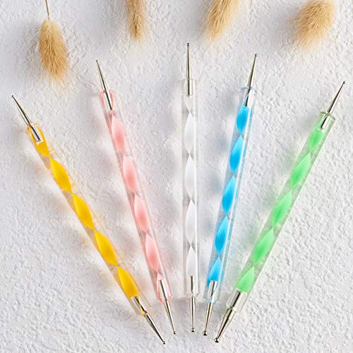 ABenkle 10Pcs Art Dotting Tools for Nail Art, Ball Tip Clay Tools Sculpting Pattern Tracing Stylus, Ball Embossing Stylu for Drawing,Painting Rocks Mandalas,Art Dot Tools