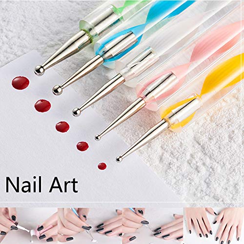 ABenkle 10Pcs Art Dotting Tools for Nail Art, Ball Tip Clay Tools Sculpting Pattern Tracing Stylus, Ball Embossing Stylu for Drawing,Painting Rocks Mandalas,Art Dot Tools