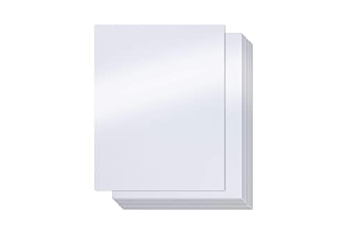 White Shimmer Paper - 100-Pack Metallic Cardstock Paper, 92 lb Cover, Double Sided, Printer Friendly - Perfect for Weddings, Birthdays, Craft Use, Letter Size Sheets, 8.5 x 11 Inches