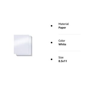 White Shimmer Paper - 100-Pack Metallic Cardstock Paper, 92 lb Cover, Double Sided, Printer Friendly - Perfect for Weddings, Birthdays, Craft Use, Letter Size Sheets, 8.5 x 11 Inches