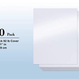 White Shimmer Paper - 100-Pack Metallic Cardstock Paper, 92 lb Cover, Double Sided, Printer Friendly - Perfect for Weddings, Birthdays, Craft Use, Letter Size Sheets, 8.5 x 11 Inches