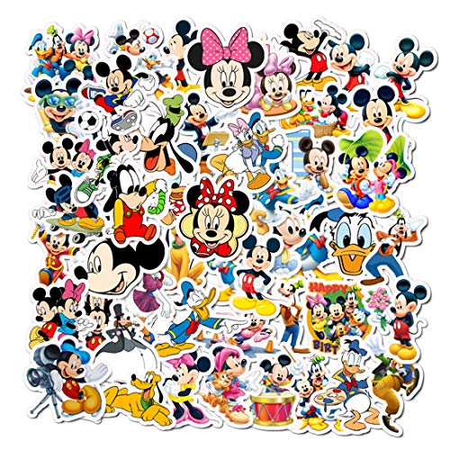 50Pcs Hot Disney Mickey Stickers for Water Bottle Cup Laptop Guitar Car Motorcycle Bike Skateboard Luggage Box Vinyl Waterproof Graffiti Patches JHSL