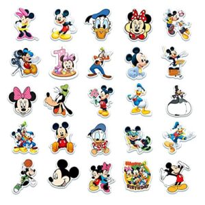 50Pcs Hot Disney Mickey Stickers for Water Bottle Cup Laptop Guitar Car Motorcycle Bike Skateboard Luggage Box Vinyl Waterproof Graffiti Patches JHSL