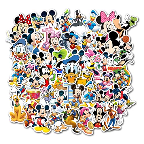 50Pcs Hot Disney Mickey Stickers for Water Bottle Cup Laptop Guitar Car Motorcycle Bike Skateboard Luggage Box Vinyl Waterproof Graffiti Patches JHSL