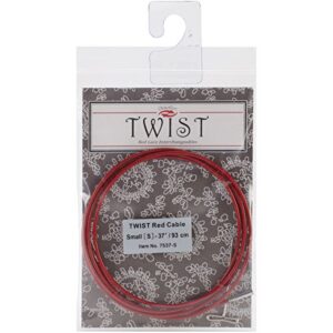 chiaogoo twist small lace interchangeable cables, 37-inch, red