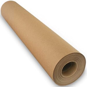 brown kraft paper roll 17.5 in x 1320 in (110 ft) made in the usa – brown paper roll – brown wrapping paper roll – brown craft paper roll – roll of paper – kraft wrapping paper, shipping paper