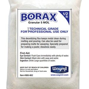 Borax Flux 1/2 Pound Melting Gold Silver Crucible Glaze Jewelry Casting 8oz