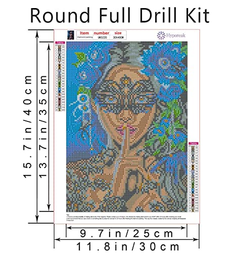 Hyporeak Diamond Painting Kits for Adults,Diamond Art Kit,5D Diamond Painting Kit Full Drill Round for Gift,Wall Decor,Relaxing(12x16)