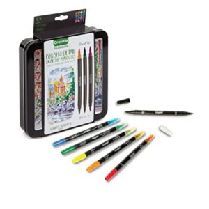 Crayola Brush & Detail Dual Tip Marker Set (32ct), Adult Coloring Markers, Gifts for Teens & Adults