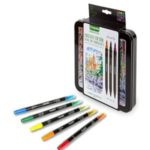 Crayola Brush & Detail Dual Tip Marker Set (32ct), Adult Coloring Markers, Gifts for Teens & Adults