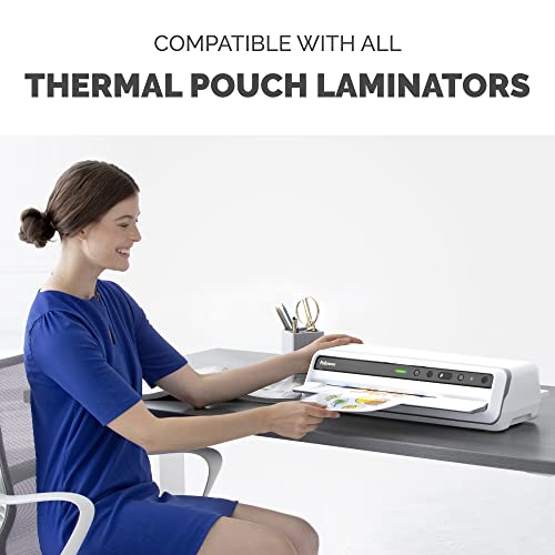 Fellowes Thermal Laminating Pouches, 5mil Letter Size Sheets, 9 x 11.5, 100 Pack, Clear (5743501) 