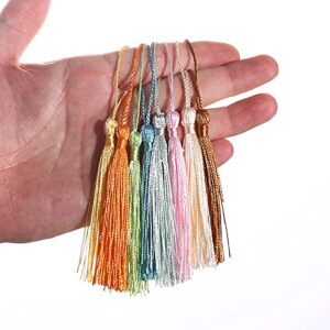 144 Pcs Bookmark Tassels for Crafts Keychain Graduation - Bookmark Tassels for Crafts, Key Chain Tassels for Jewelry Making, Mini Tassels for Graduation, Book Marks