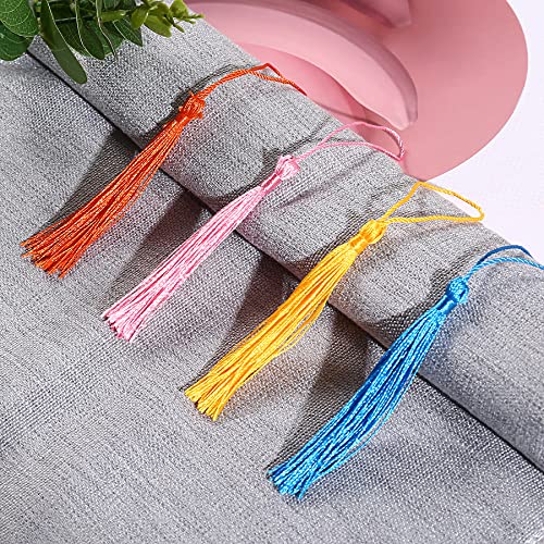 144 Pcs Bookmark Tassels for Crafts Keychain Graduation - Bookmark Tassels for Crafts, Key Chain Tassels for Jewelry Making, Mini Tassels for Graduation, Book Marks