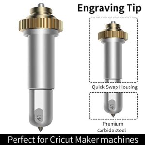 NestOne Engraving Tip and Housing | Perfect Tool for Cricut Maker | Bundle Accessories for Engraving Projects