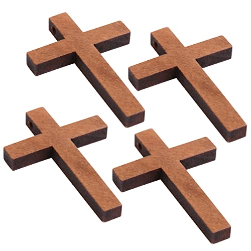 Mr. Pen- Wooden Crosses, 1.2x1.75 Inches, 50 Pack, Small Wooden Crosses, Wood Crosses for Crafts, Small Cross Pendant, Mini Cross, Small Crosses, Wooden Crosses Bulk, Cross Charms