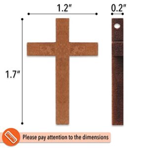 Mr. Pen- Wooden Crosses, 1.2x1.75 Inches, 50 Pack, Small Wooden Crosses, Wood Crosses for Crafts, Small Cross Pendant, Mini Cross, Small Crosses, Wooden Crosses Bulk, Cross Charms